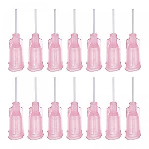 uxcell 50 Pcs 20G Plastic Dispensing Needles, 1/2" PP Glue Needle Tube Blunt Luer Lock Tips with PP Flexible Needle for Liquid Glue Gun, Pink