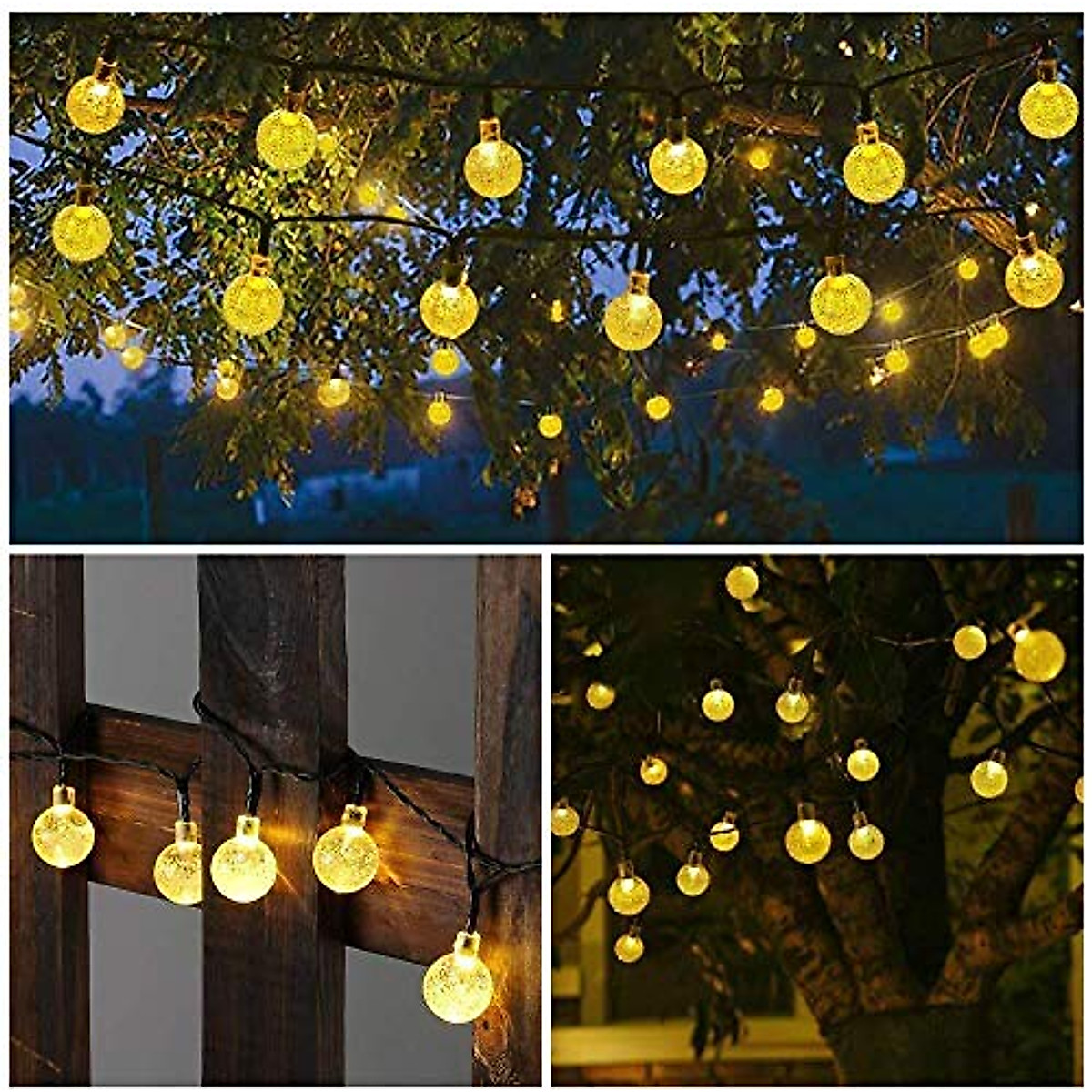 LIUPENGWEI Solar String Light, 30 LED Outdoor Christmas Crystal Ball Lights Christmas Tree Garden Home Lawns, Solar Water Dew Lamp Garden Ghost Light