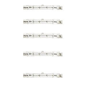 Anyray A1826Y (5)-Pack 100W Halogen Light Bulb 110V 120v 130V T3 J Type R7S 100 Watt Double Ended 78mm or 3-1/8 inch Long