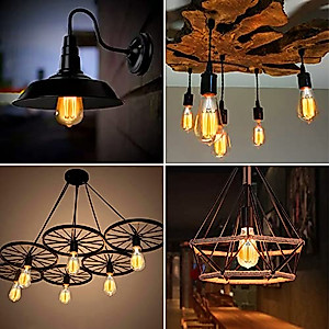 WIHTU Dimmable Vintage LED Edison Bulbs, 8W Equivalent 100W, ST64 Antique LED Filament Bulbs, LED Light Bulbs with 95+ CRI, Warm White 2700K, 1200lumens, E26 Medium Base, Clear Glass, Pack of 4