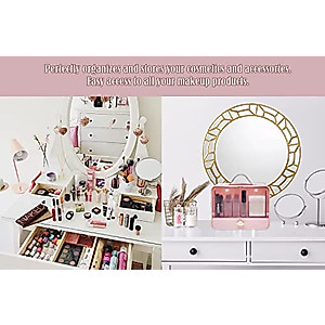 Makeup Organizer With Drawers, Wall mounted Organizer | Portable Makeup Organizer, Makeup Organizer | Makeup Storage Box, Pink Makeup Organizer