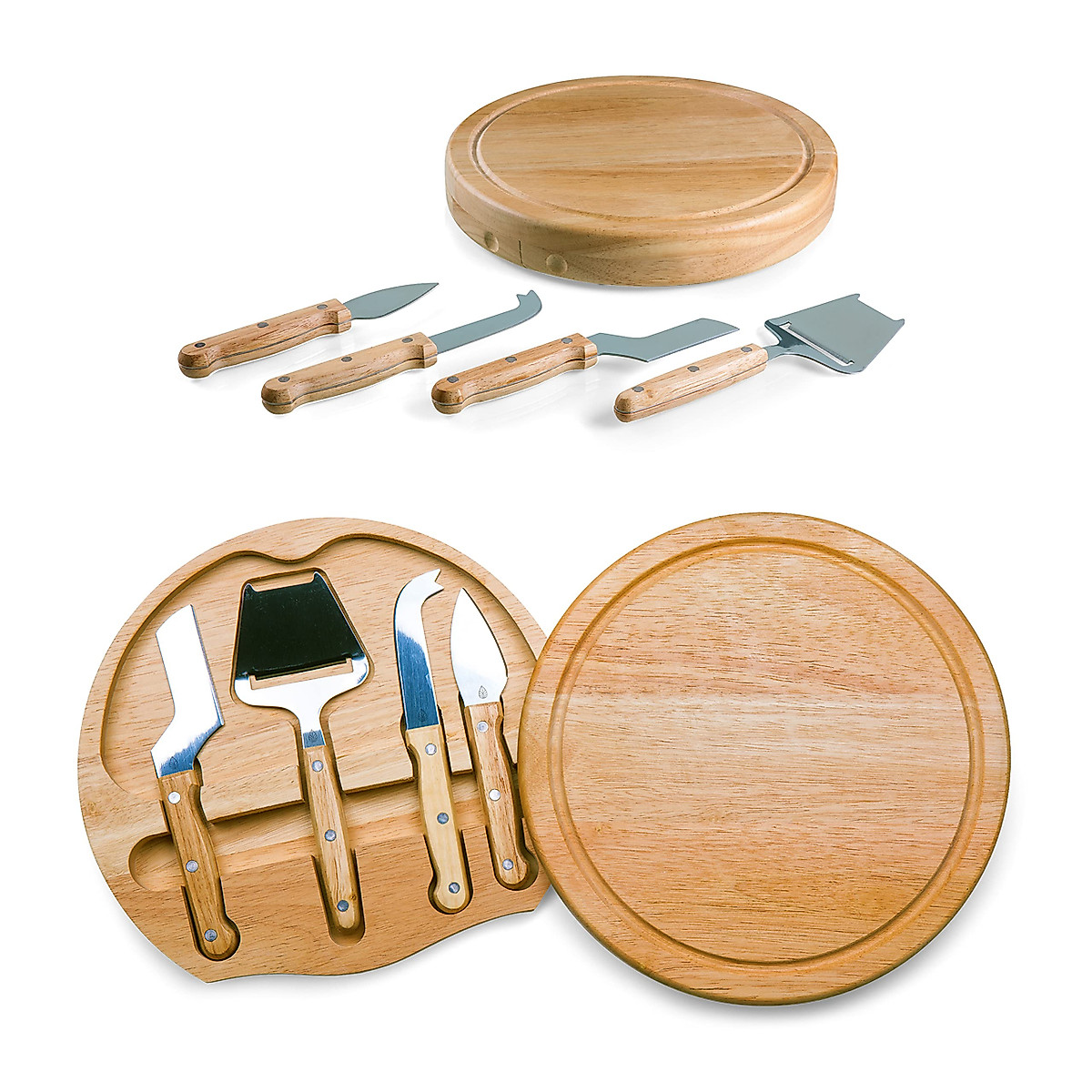 PICNIC TIME NHL Boston Bruins Circo Cheese Board and Knife Set - Charcuterie Board Set - Wood Cutting Board