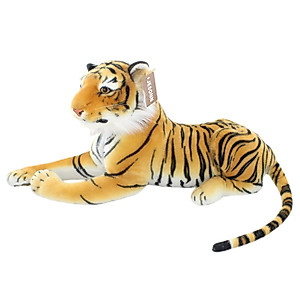 JESONN Realistic Giant Stuffed Animals Tiger Plush Toys,Brown,27.5" or 70 Centimeter,1PC