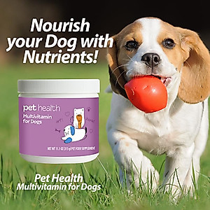 Pet Health Multivitamin Formula for Dogs, Promotes Healthy Skin & Coat, Healthy Growth, Strong Bones & Teeth, Supports Immune System, Market America (90 Servings)