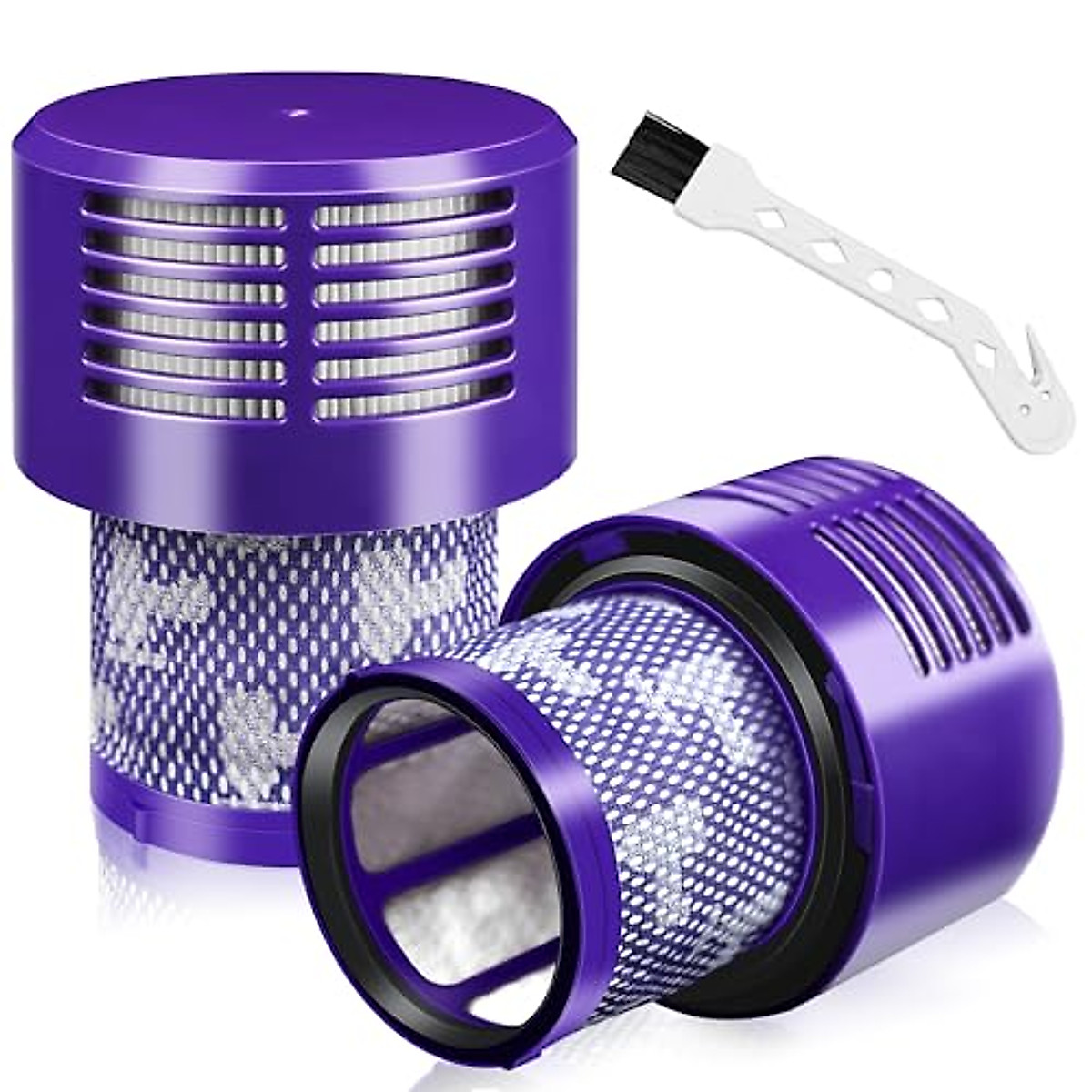 Funmit V10 Filters Replacement for Dyson V10 Cyclone Series, V10 Absolute, V10 Animal, V10 Total Clean, V10 Motorhead, SV12 Vacuum Cleaner, Replaces Part # 969082-01, 2 Pack