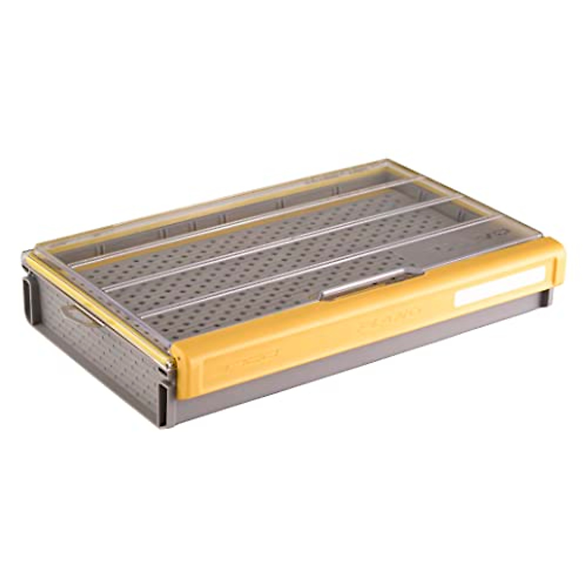 Plano EDGE 3700 Hook Utility Box, Clear/Yellow, Tackle Storage Accessories, Waterproof and Rust-Resistant Container for Fishing Hooks