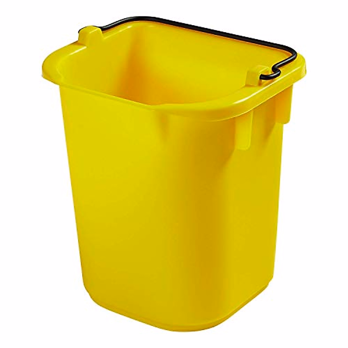 Rubbermaid Commercial Products Heavy-Duty Cleaning Pail, 5-Quart, Yellow, Utility Bucket with Built-In Spout and Handle for House Cleaning/Storage/Livestock Feeding/Car Washing
