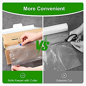 Ultrean 11" x 150' Vacuum Seal Roll Keeper with Cutter, Commercial Grade Vacuum Sealer Bags for Food Saver,BPA Free,Ideal for Storage,Meal Prep and Sous Vide (11" x 150')