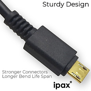 2x 1Ft Short Micro-USB to USB2.0 Fast Charging Cable Cord Compatible with Samsung Galaxy S7 S6 Edge Plus CDMA LTE, S4 i9190/i9192/I9195/i9195i, S3/S2/J7/J5/J3/J2/A7/A5/A3, Motorola Nexus6 Nexus7