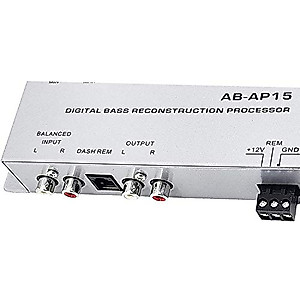 Audiobank AP15 -1/2 Din Car Audio Digital Bass Processor, Sound Restoration & Crossover for Car Subwoofer with Bass Knob/Input Level: 15V RMS & Output Level: 13.5V Peak -2nd Gen