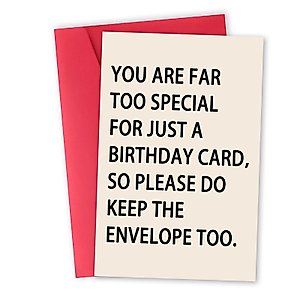 Zyulin Funny Birthday Cards for Men Him, Happy Birthday Gift Cards for Husband Boyfriend Fiance, Mens Birthday Gifts,You Are Far Too Special For Just A Birthday Card