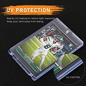 50 Pack Magnetic Card Holders for Trading Cards, One Touch Magnetic Card Holder 35pt, Baseball Card Holder Hard Plastic Card Cases for Baseball Card Sports Cards