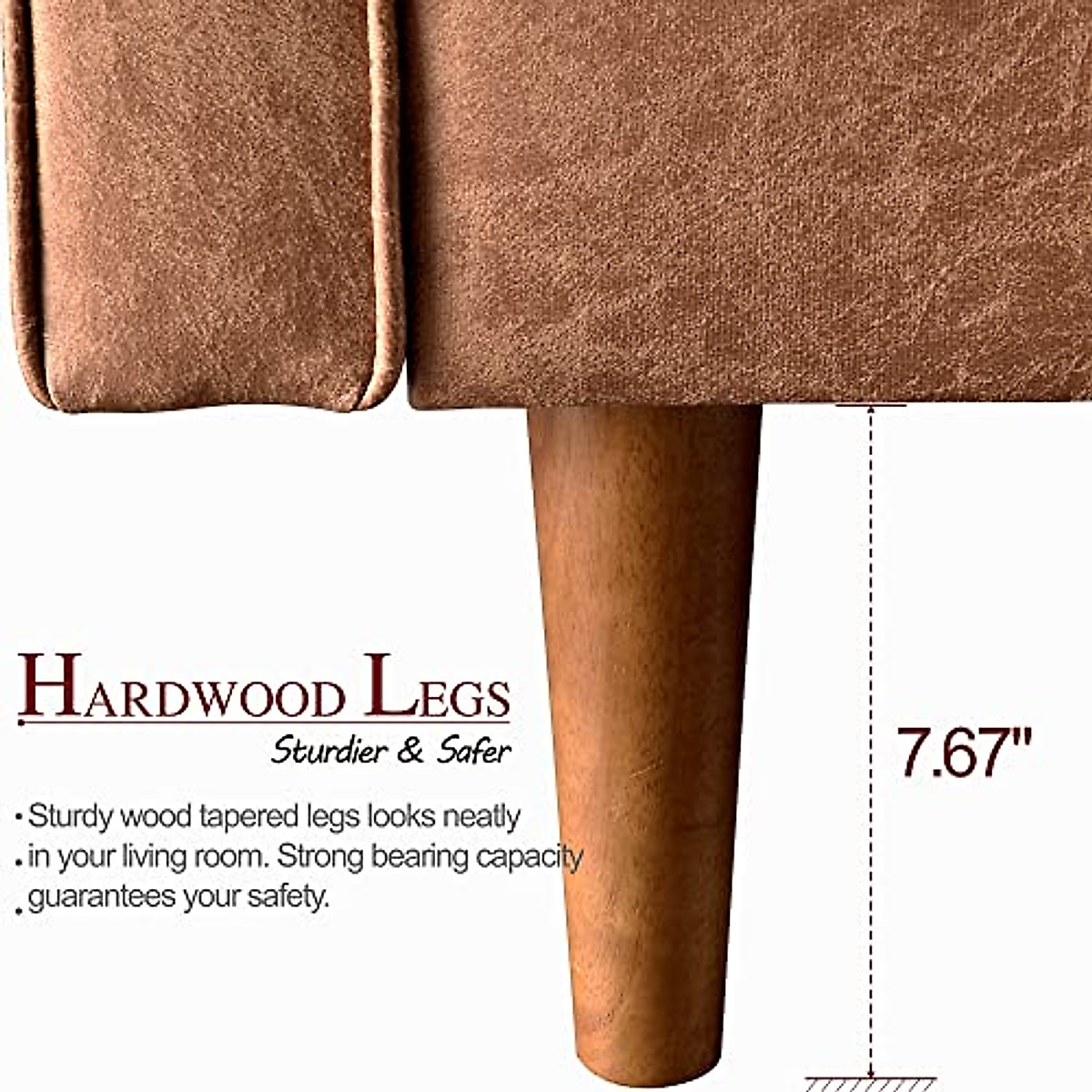 XIZZI Convertible Sectional Sofa Couch L Shaped Sofa 3-Seat Couch with Chaise for Living Room,L Shaped 83 inches Brown Right Chaise