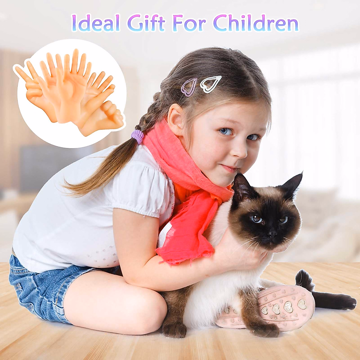 Tiny Hands,20Pcs Miniature Little Hands Realistic Design Funny Mini Hands for Fingers Gifts Prank Gag Party Favors