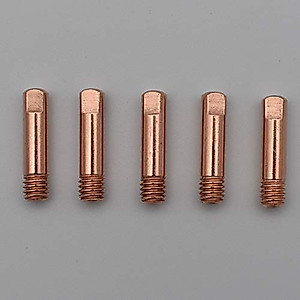 GZTIGWELD 20pk Contact Tip .035'' & 0.9mm M6x25mm Copper Accessory for MB-15AK MIG/MAG Welding Torch
