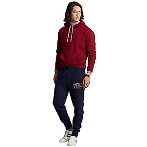 Polo Ralph Lauren Mens Cabin Fleece Hoodied Sweatshirt (XL, Redwine) Red Wine, X-Large