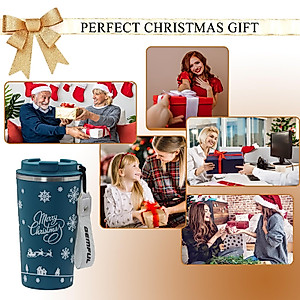 GEMFUL Travel Coffee Mug 17 oz Tumbler Gifts Screw Top Termos Fits in Car Cup Holder for Lover Female or Male