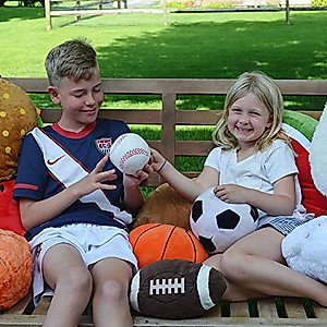 CatchStar Plush Baseball Stuffed Baseball Toy Durable Baseballs Plush Toy Soft Sports Ball Toy Gift for Kids Boy Baby Children Infant Toddler 4"