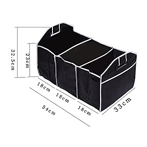 KOWMsnh Closet Mounted Storage Collapsible Car Trunk Storage Bag Organizer Car Accessories Organizer Portable Cars Storage Black for Auto Trucks Trunk Box