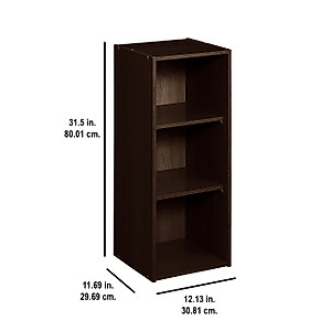ClosetMaid 8985 Stackable 3-Shelf Organizer, Espresso