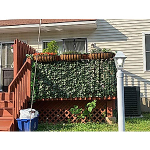 Artificial Ivy Privacy Fence Screen, Faux Ivy Leaves Hedge Fence and Vine,Heavy Duty Fencing Mesh Shade Net Coverfor Wall Home Outdoor Decor, Garden, Yard Decoration (Green) (118', 59')