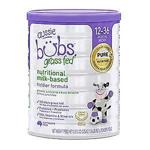 Aussie Bubs Grass Fed Nutritional Milk-Based Toddler Formula, For Kids 12-36 months, Made with Non-GMO Organic Milk, 28.2 oz