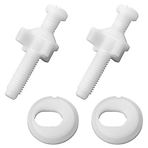 Toilet Seat Screws Replacement Universal White Plastic Toilet Seat Bolts and Nuts Toilet Seat Hinge Bolt Screws Parts Replacement Kit Toilet Lid Screws Hardware