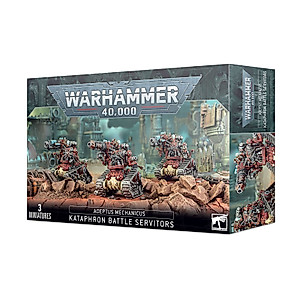 Games Workshop 99120116020" Adeptus Mech Kataphron Battle Servitors Plastic Kit, Black