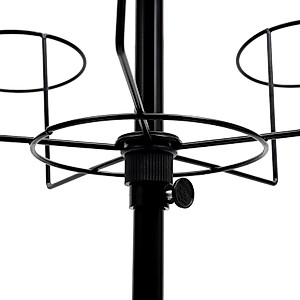 WBGANG Rotating Hat Display Rack, 7 Tier Free Standing Metal Floor Caps Headwear, Retail Hat Rack, Be Used In Homes, Stores, Gift Storesto Place Various Of Hats, Holds Up To 35 Caps Vertically,Black