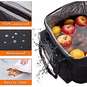 Large Cooler Bag 15L Insulated Lunch Bag 25 Cans Portable Cooler Bag/Lunch Box with Insulated Layer for Picnic, Beach, Work, and Travel hot and Cold Storage Leakproof
