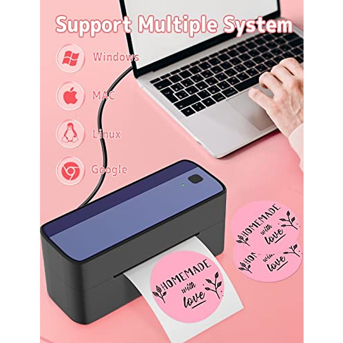 Itari Shipping Label Printer, Thermal Label Printer Work with Windows & macOS, Label Printer for Shipping Packages, 152mm/s, Compatible with Amazon, Ebay, Esty, Shopify, UPS, FedEx, USPS