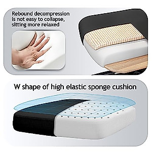 KERDOM Ergonomic Office Chair Gaming Chair Swivel Computer Desk Chair, Breathable Mesh High Back Task Chair with Adjustable Lumbar Support, 3D Armrests and Headrest Black