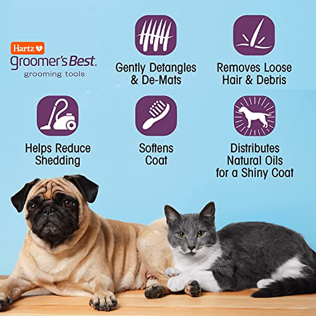 Groomer's Best Small Combo Brush for Cats and Small Dogs