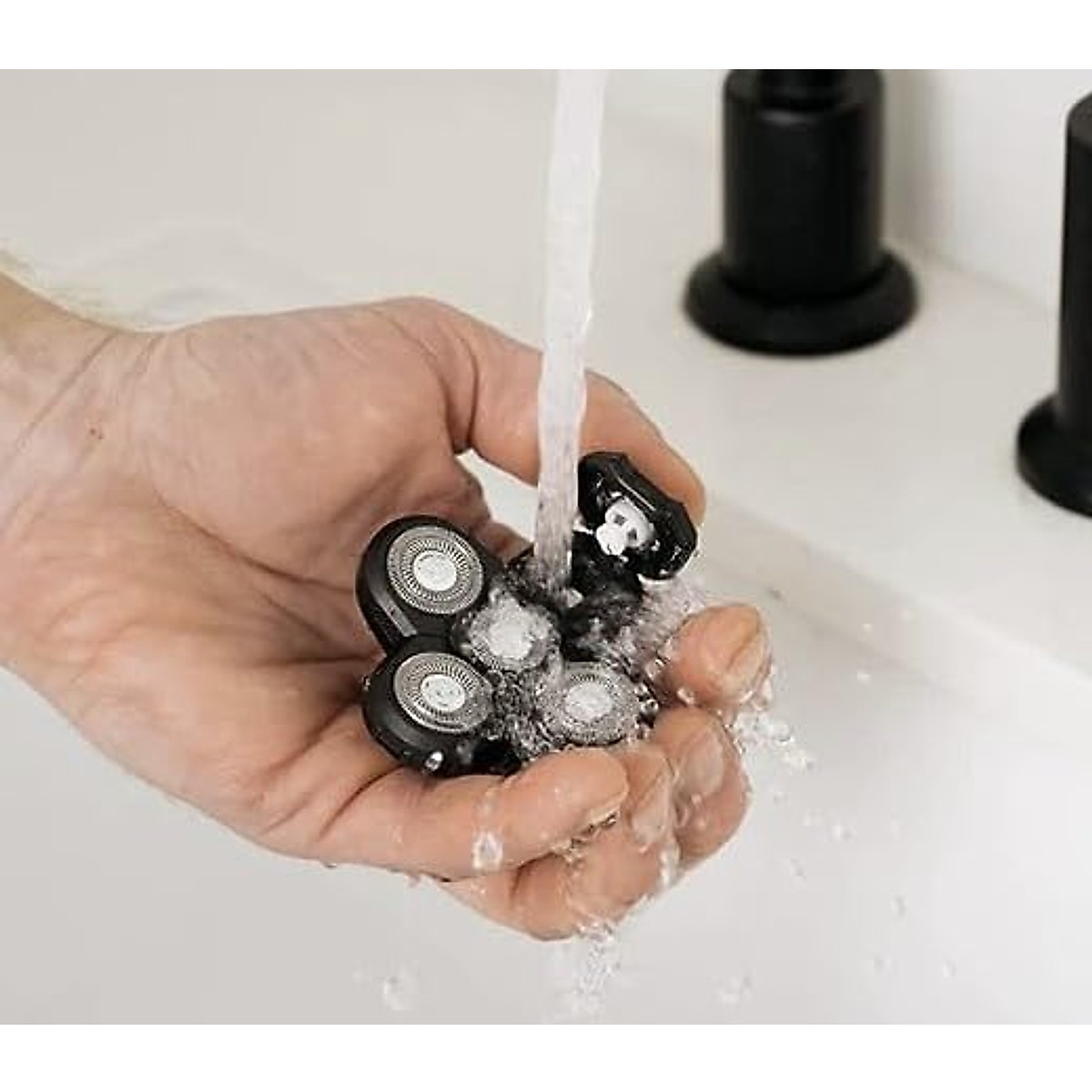 Jacler 5 Head Shaver Heads, Shaver Blade Heads Shaver Replacement for Electric Razor Shaving Bald Tool, Head and Face Electric Waterproof Razor Shaver Head