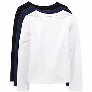 The Children's Place,Girls Basic Layering Tee 3-Pack,Multi CLR,M (7/8)