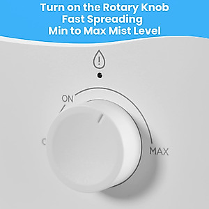 Rilextec Humidifiers for Bedroom Large Room, 4.5L Cool Mist Humidifiers Quiet for 37H, 360° Rotation Nozzle, Top Fill Room Humidifiers for Babies Nursery, Office, Indoor Plants