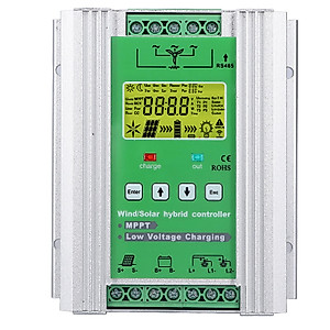 Battery Off Grid Controller, Wind Turbine Solar Hybrid, MPPT Charge Boost Controller, 400W Solar Wind Hybrid Charge Regulator 12V/24V Auto Identification System Voltage, Wind Turbine Generator ve