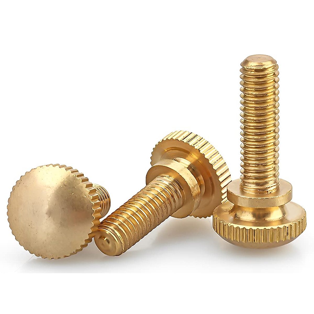 HSCRSTAR M6x16mm 2pcs Brass Thumb Screws High Head Knurled Screw Bolts