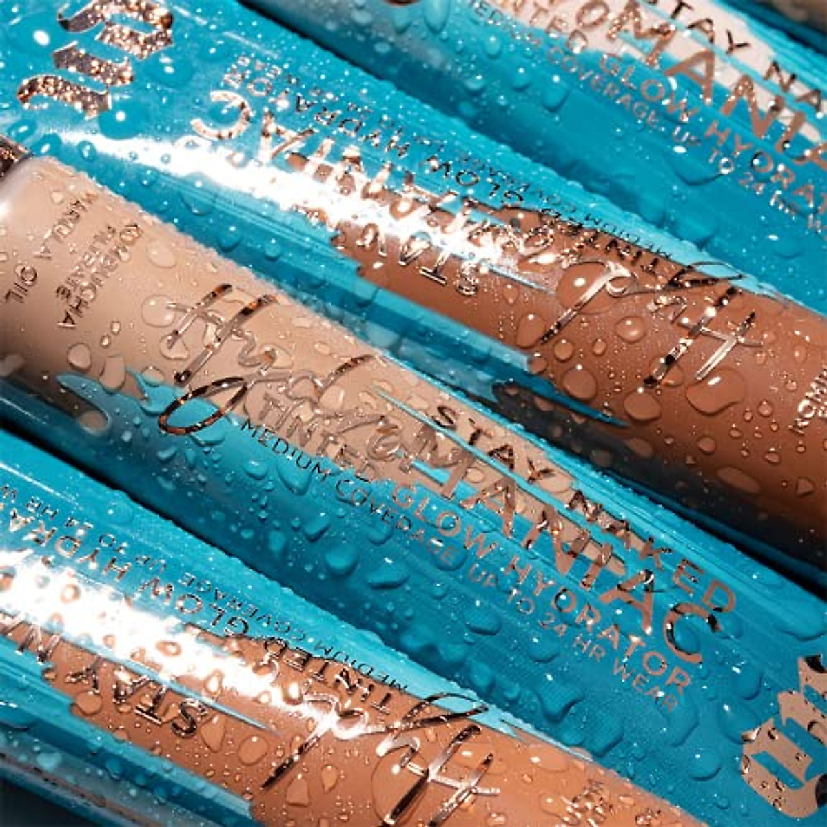 Urban Decay Hydromaniac Tinted Moisturizer - 24HR Hydrating & Glowy Medium Coverage Foundation - With Kombucha Filtrate + Marula Oil - Lightweight, Dewy Skin Finish – 50 Medium Warm, 1.1 Oz