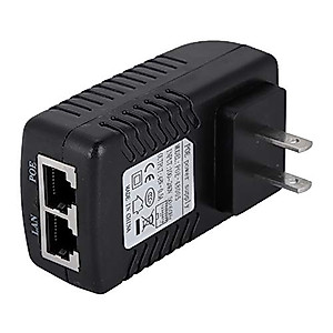 POE Injector, POE Wall Adapter, 48V/0.5A POE Wall Plug Injector Ethernet Adapter PoE Power Supply for IP Camera 100-240V(US Plug 100‑240V)