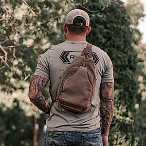 Glacier Canvas Concealed Carry Sling Bag Crossbody Backpack Purse for Men Women_Black