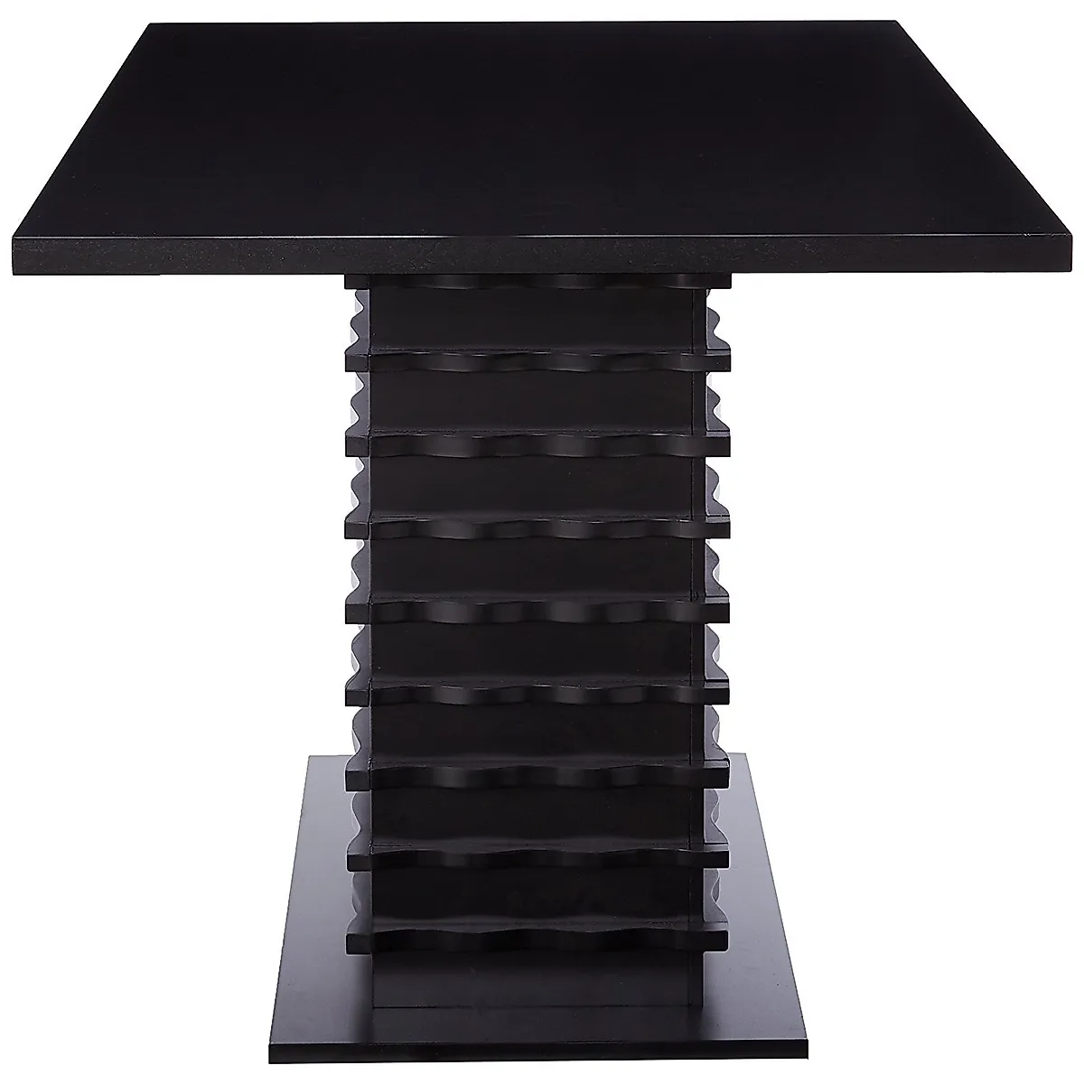 KB Designs - Wood Pedestal Kitchen and Dining Room Table, Black