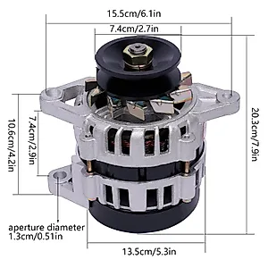 Permanent Magnet Generator, 24V 2KW 4500rpm Brushless AC/DC Generators Low Noise Two Wheel Pure Copper Motor for Agricultural Vehicle Part as Tricycle Four-wheeled Vehicle Tractor Charging/Lighting