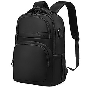 LOVEVOOK Laptop Backpack for Women, Anti-Theft Travel Backpacks Purse with Lock, Work Business Computer Bag with USB Port, Casual Hiking Daybag College School BookBag，15.6Inch Black