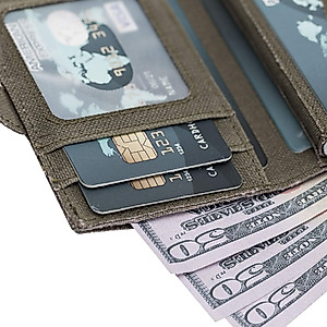 BOSANI Tactical Waterproof Canvas Mechanized Wallets (Light Green)