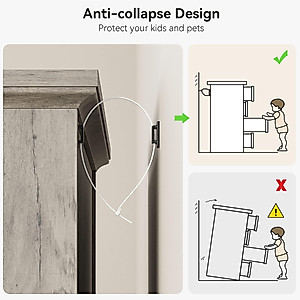 IDEALHOUSE Modern 6 Drawers Dresser, Chest of Drawers Closet Organizers and Storage Clothes, Modern Dressers for Closet Living Room, Kids Bedroom (6 Drawers Dresser, Grey)