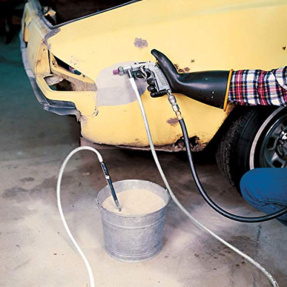 Eastwood Sand Blasting Gun Assembly Ceramic Nozzles For Marble Engraving With 15 in. Suction Hose Pick Up Tube & Clamps Blast Out Of A Bucket Kit