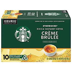 Starbucks Crème Brulée Flavored Blonde Roast Single Cup Coffee for Keurig Brewers, 10 Count - Pack of 2
