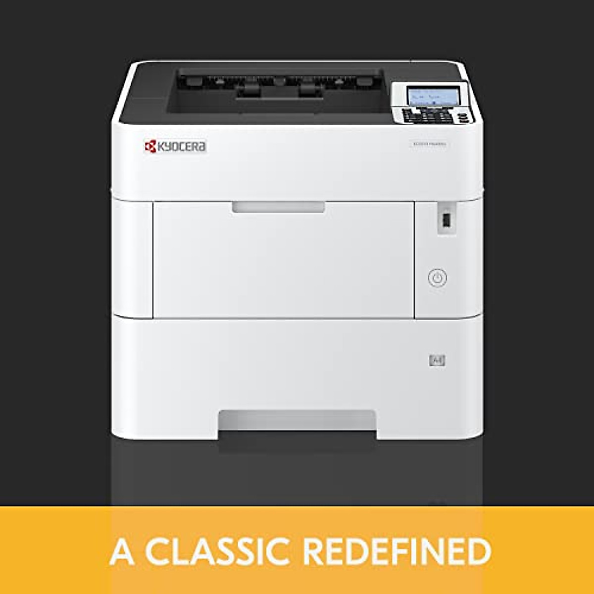 Kyocera ECOSYS PA6000x Monochrome Laser Printer, 62 ppm, 600 x 600 dpi and Up to Fine 1200 dpi, 600 Sheet Tray, 100 Sheet MPT, Duplex, 5 Line LCD w/Hard Key Panel, Gigabit Ethernet, USB, 512 MB