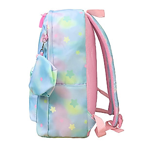 Suerico School Backpack for Girls,Lightweight Durable School Bags Waterproof Bookbag for Students (Sky Blue)